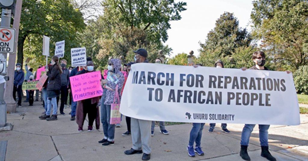 White St. Louisans rally for Black reparations in Tower Grove Park ...